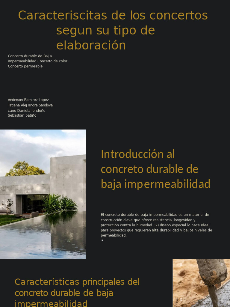 tipos de concretos | PDF | Hormigón | Permeabilidad (Ciencias de la Tierra)
