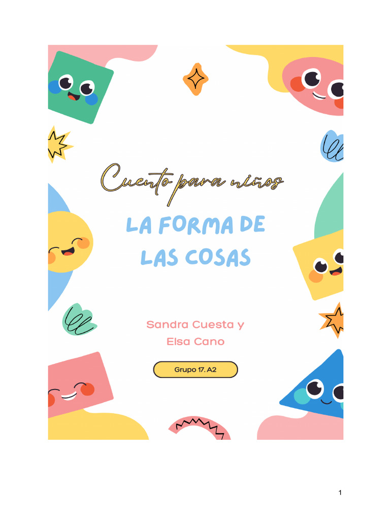 La Forma de Las Cosas. Cuentos para Niños. Grupo 17. A2 | PDF | Ciencia ...