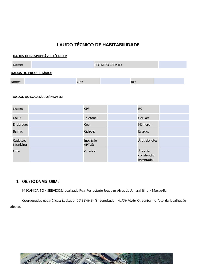 Modelo de Laudo Técnico de Habitabilidade | PDF