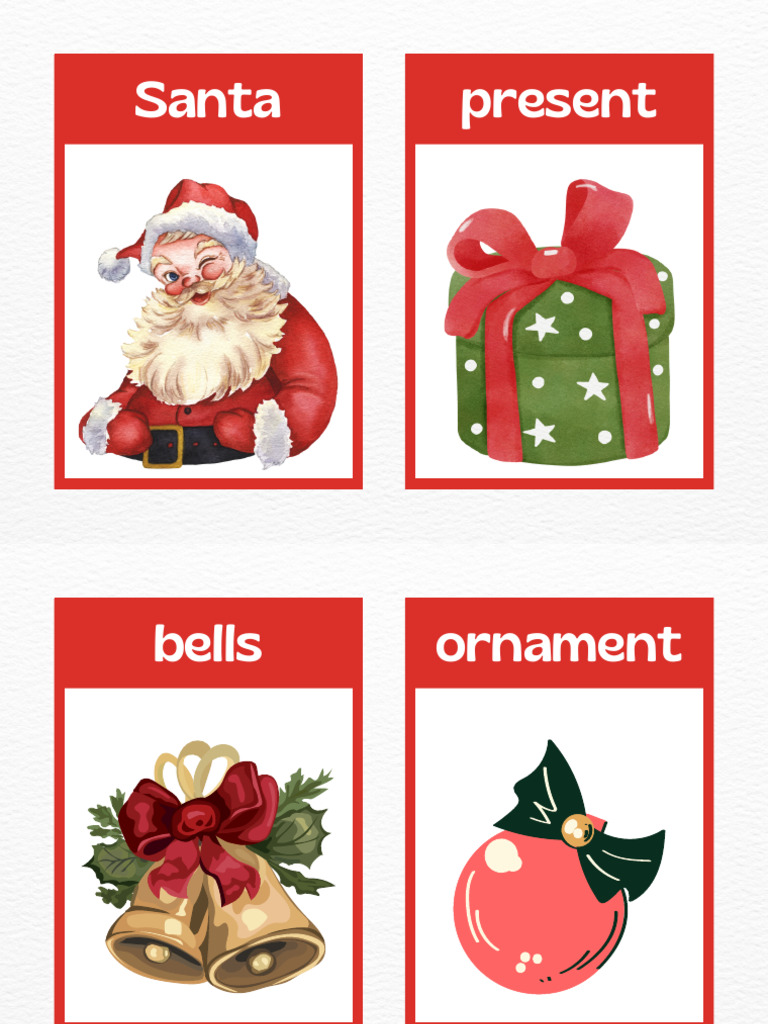 Christmas Vocabulary Flashcards | PDF