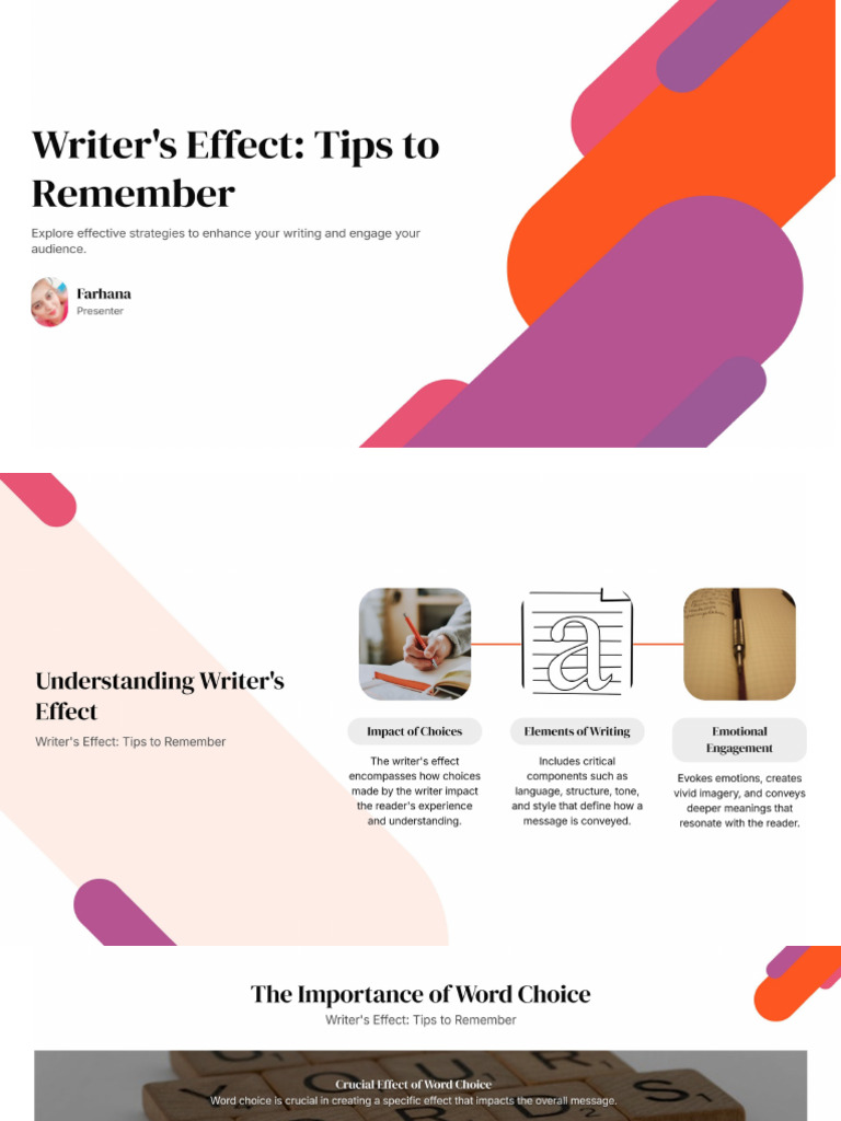 Writers Effect Tips to Remember | PDF