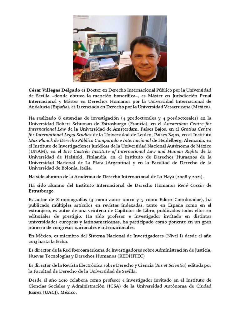 Trayectoria de César Villegas Delgado | PDF