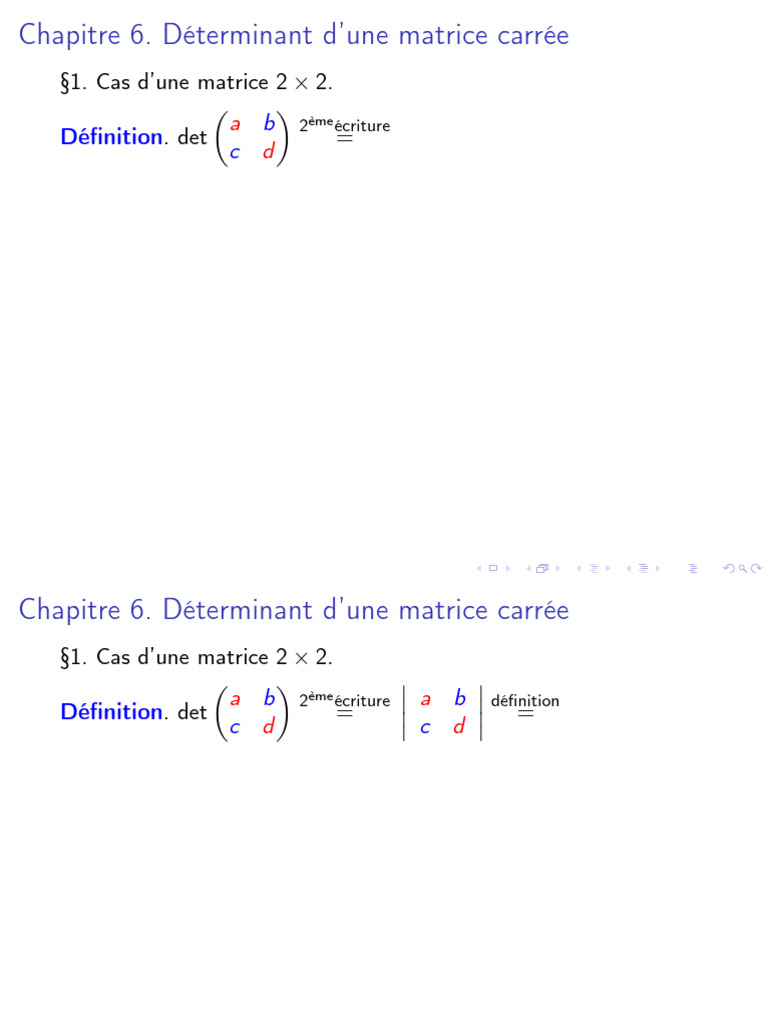 Déterminant de matrices 2x2 et 3x3 | PDF | Déterminant | Matrice ...