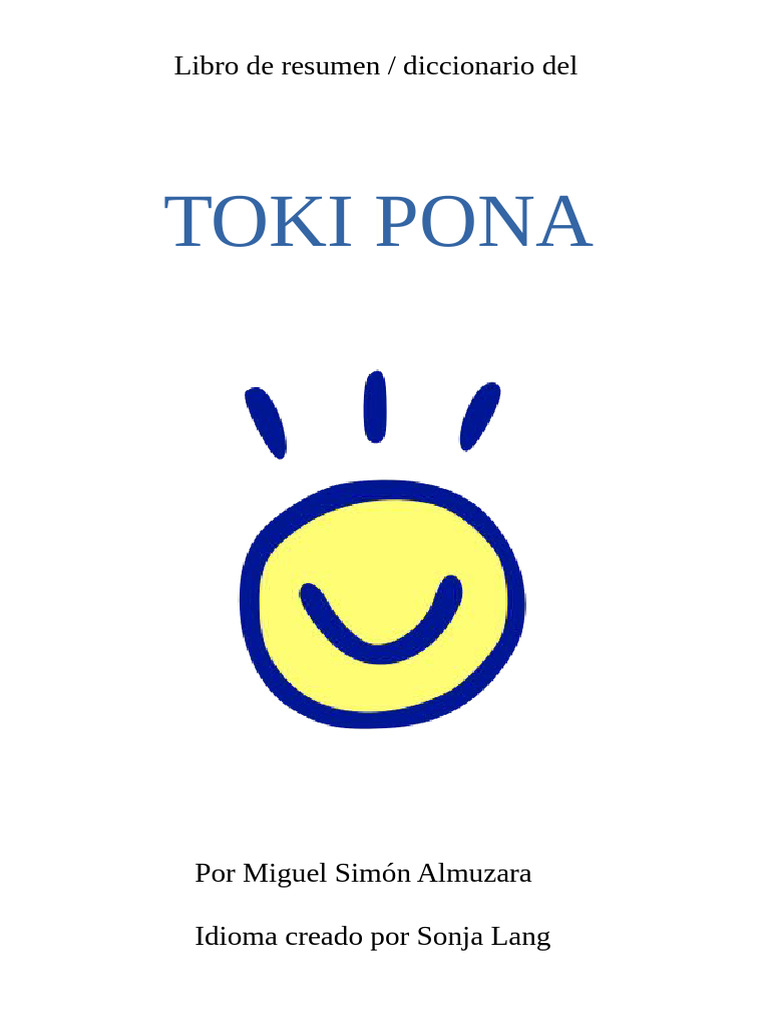 Diccionario y Gramática de Toki Pona | PDF | Lingüística | Sintaxis