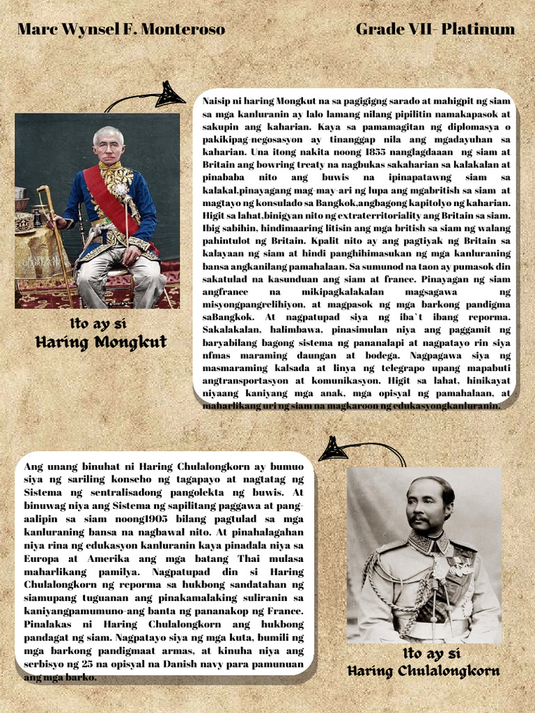 Marc Wynsel F. Monteroso Grade VII-Platinum: Haring Mongkut | PDF