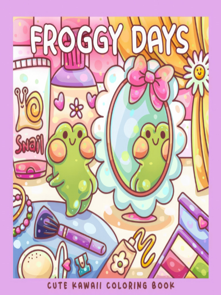 Froggy Days by Miss Kitsch (Coloring Book) | PDF