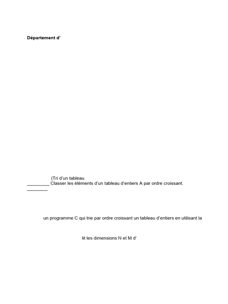 Exercices de Programmation en C 2024 | PDF | Matrice (Mathématiques ...