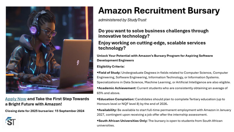 2025 Amazon Recruitment Bursary Flyer | PDF