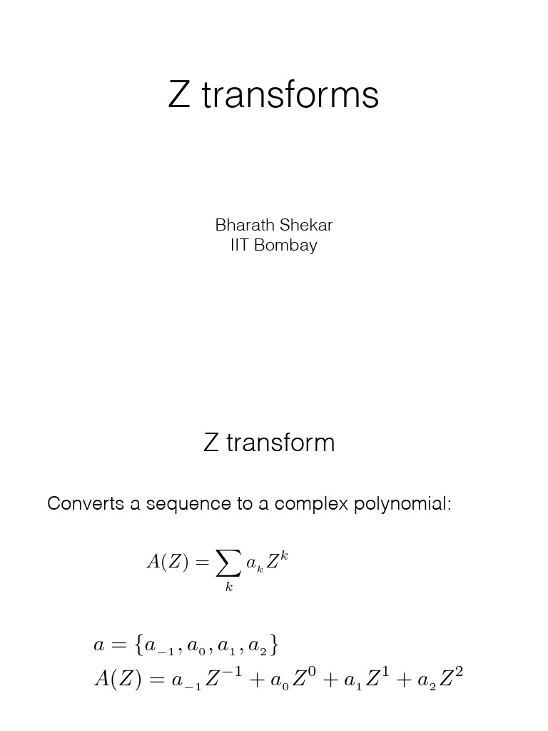 06 Z Transforms Marked | PDF | Convolution | Computational Science