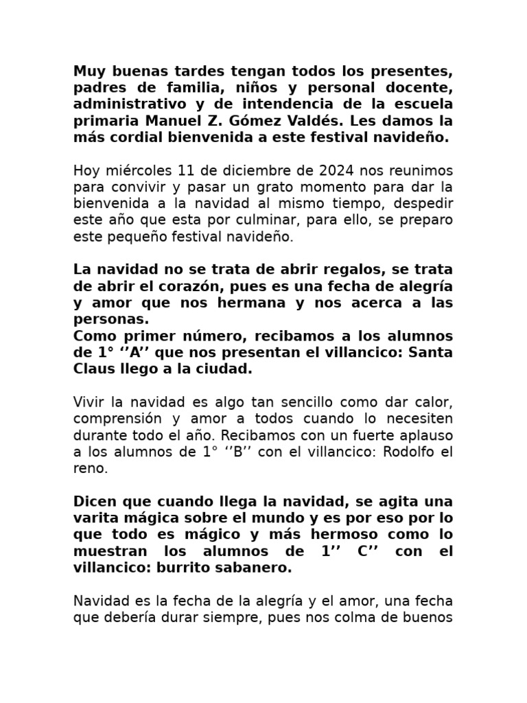 Programa Navideño | PDF | Navidad