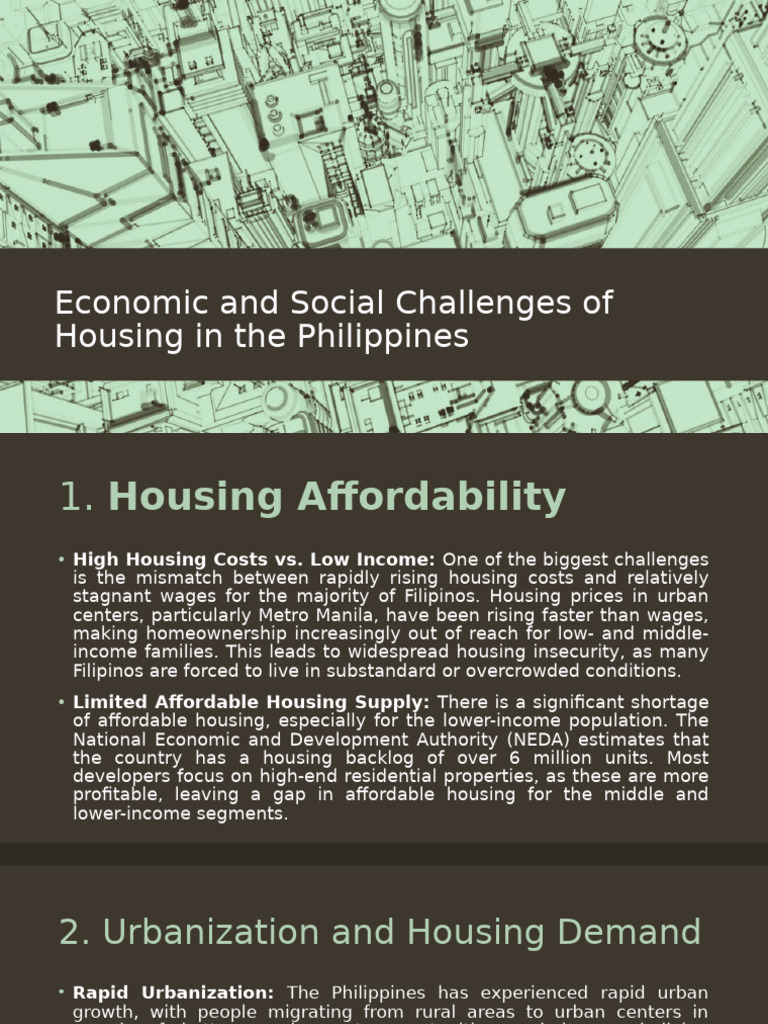 Housing Crisis in the Philippines | PDF | Affordable Housing | Poverty