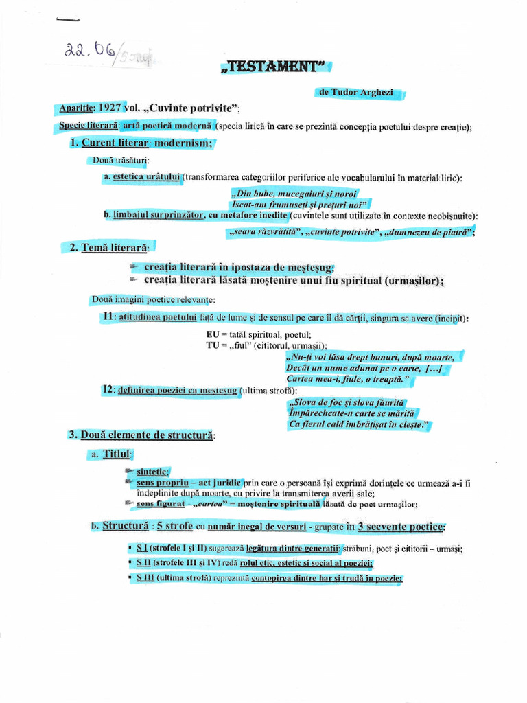 Testament Eseu Bac | PDF