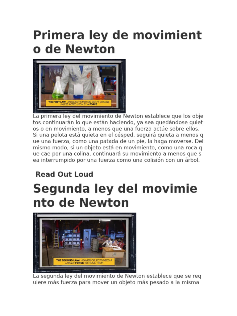 3 Leyes de Newton | PDF