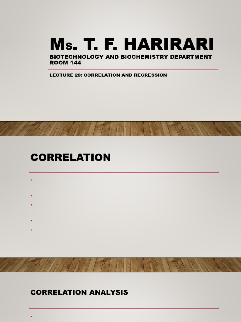 1. Correlation and Regression | PDF | Statistics | Statistical Inference