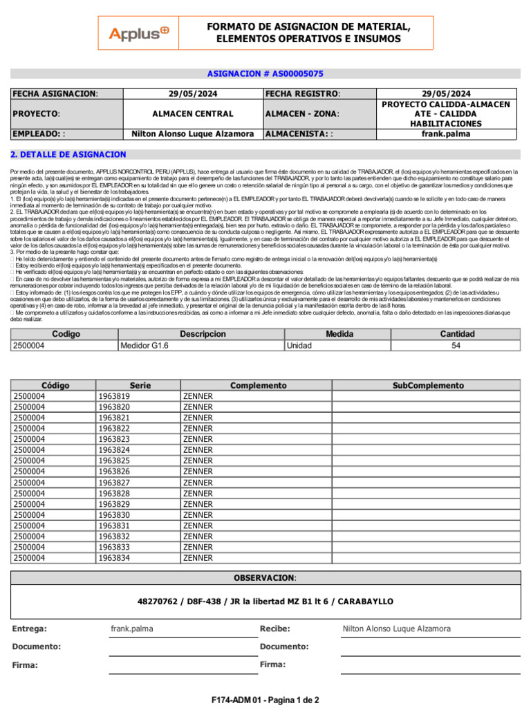 Acta de Asignacion 5075 | PDF | Salario
