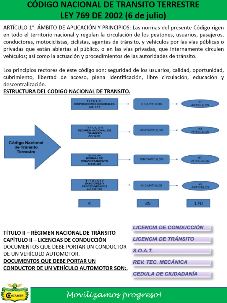 Codigo Nacional de Transito | PDF