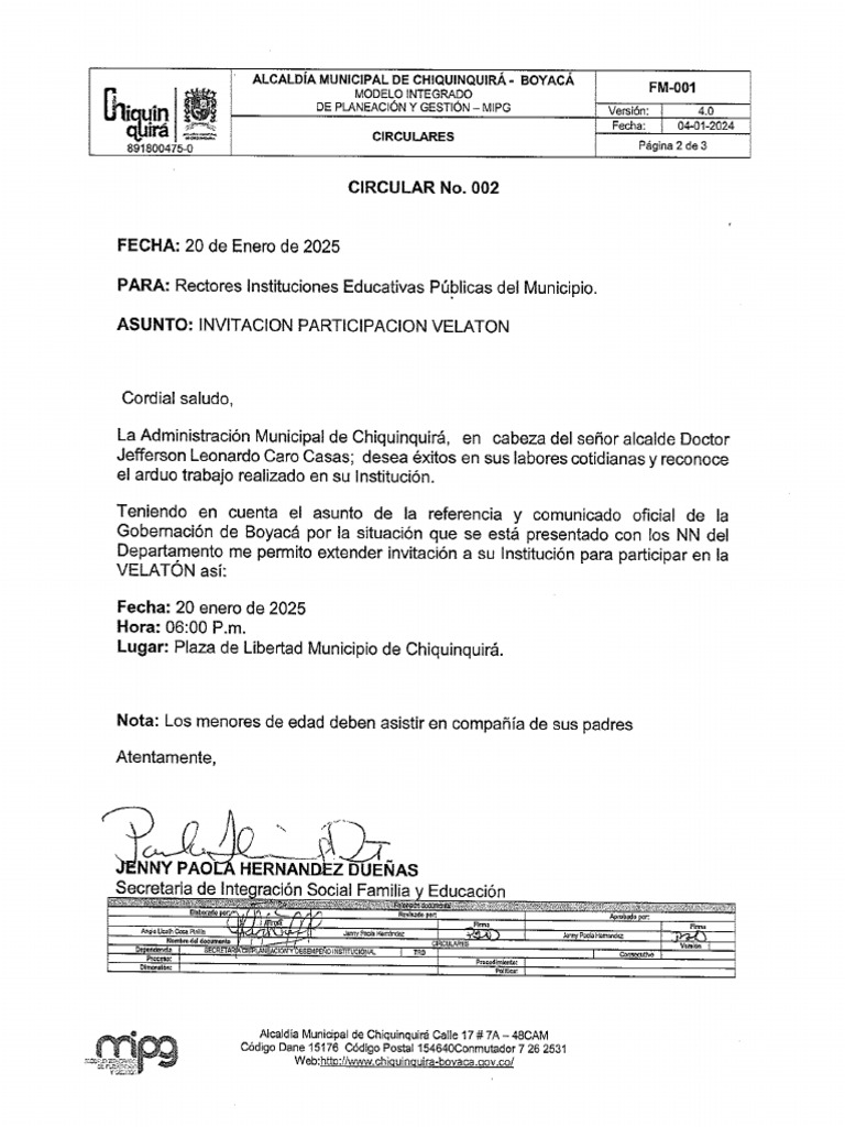 Circular Nro 2 | PDF