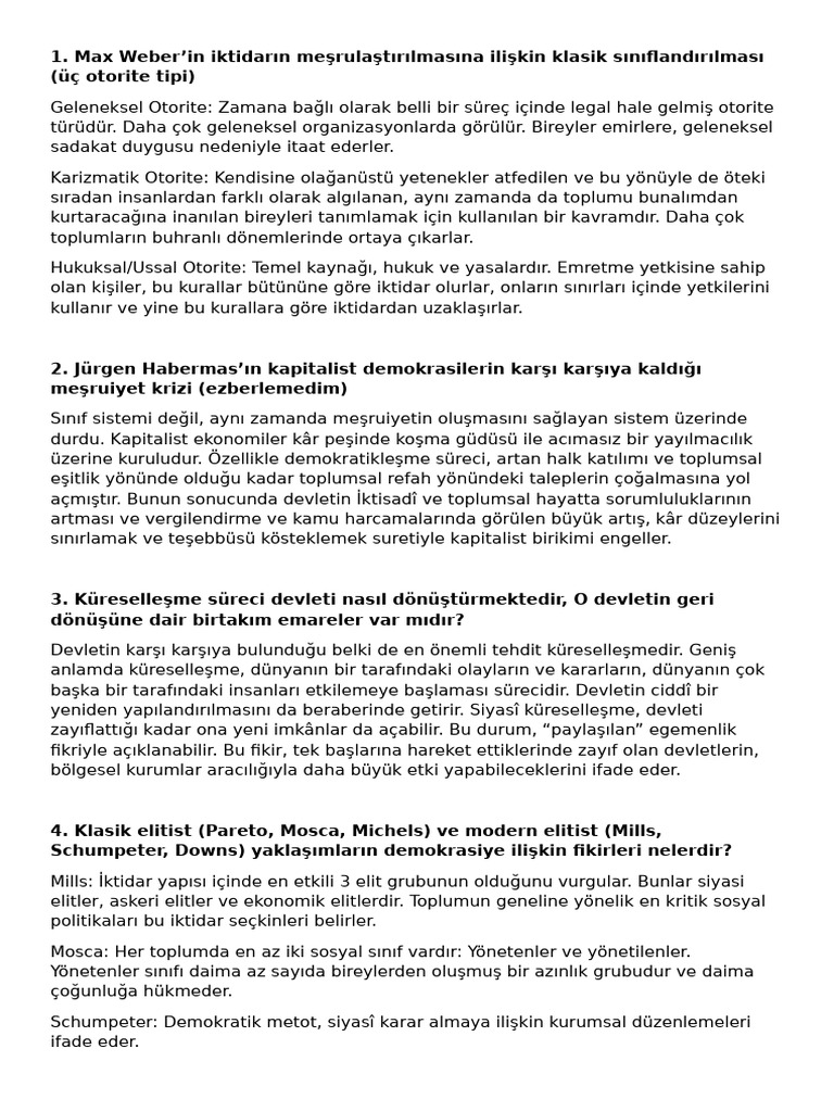 Siyaset Bilimine Giriş Final | PDF