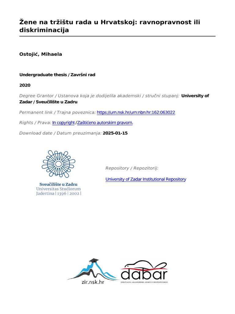 Zavrsni Rad Digitalni Repozitorij Mihaela Ostojic | PDF