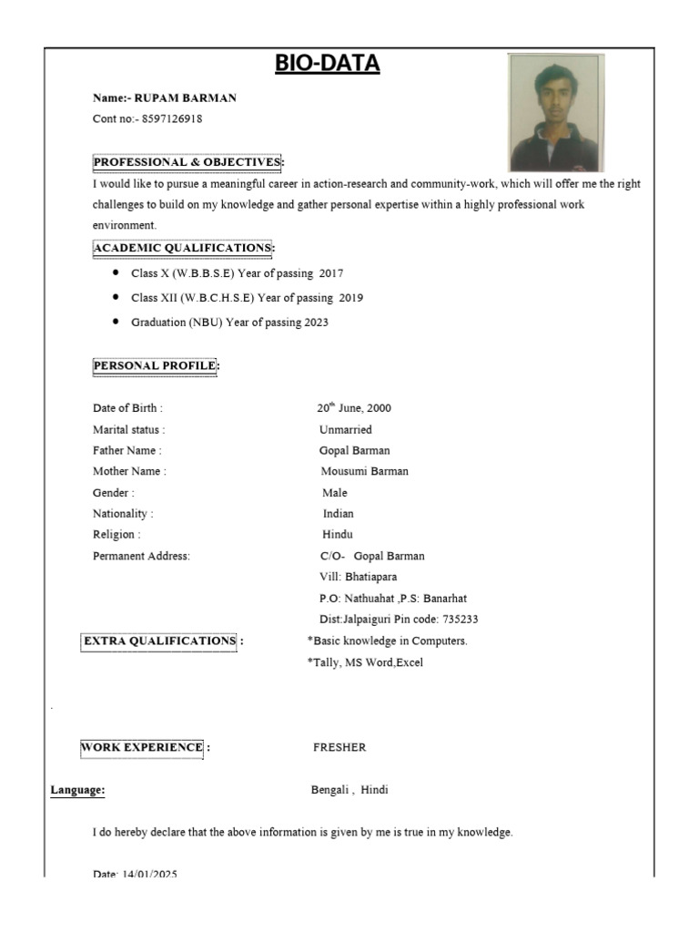 rupam biodata | PDF
