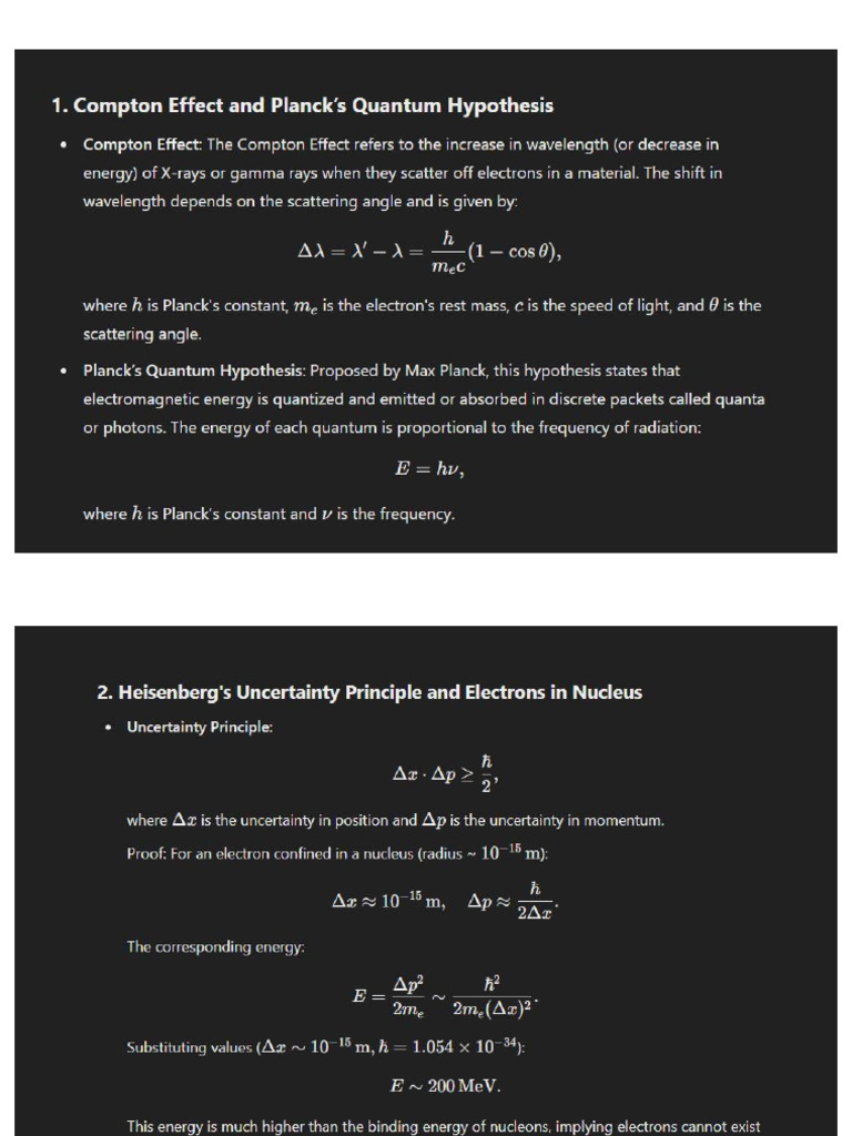 Quantam Theory | PDF