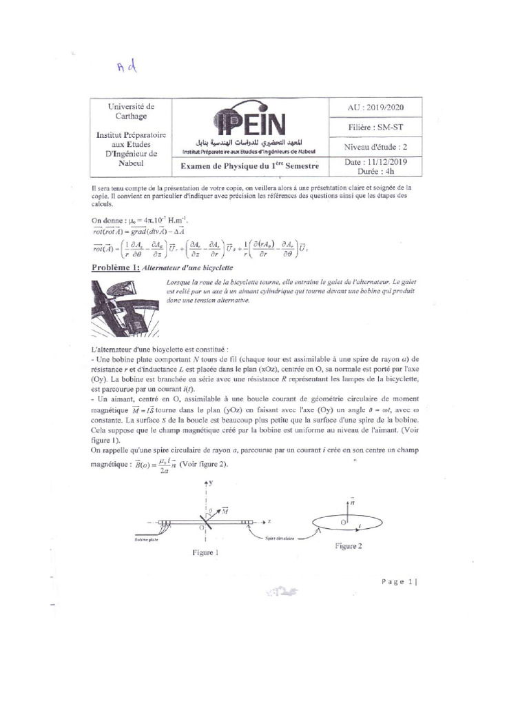 EX N1 Phy SM-ST 2019 | PDF