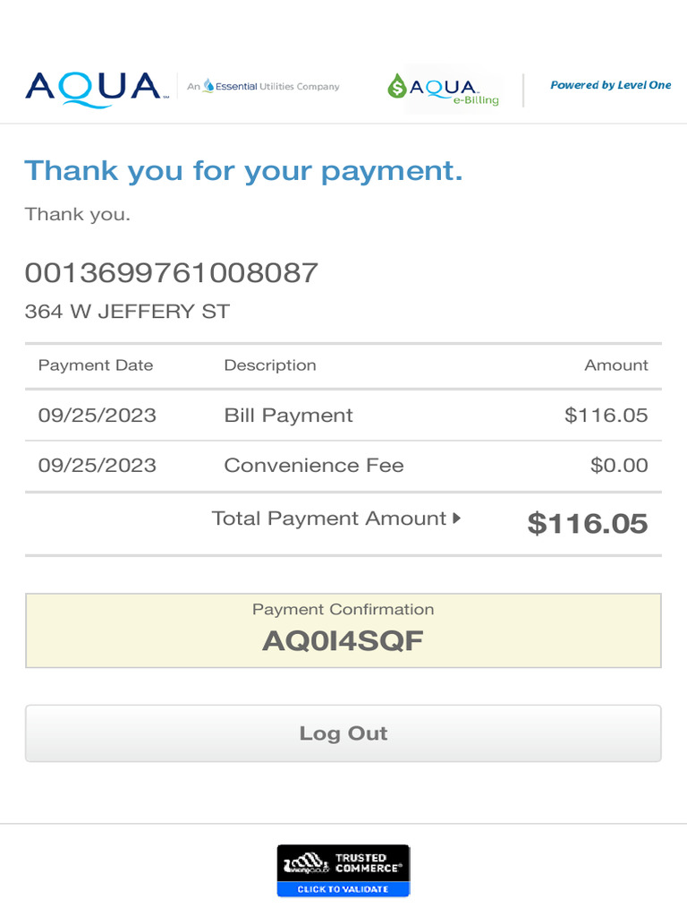 PaymentThanks - Aqua | PDF