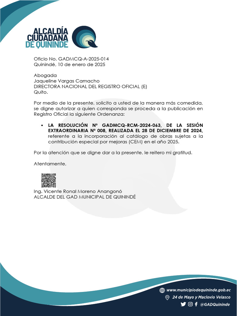 OFICIO REGISTRO OFICIAL NUEVA RESOLUCIÓN-signed | PDF