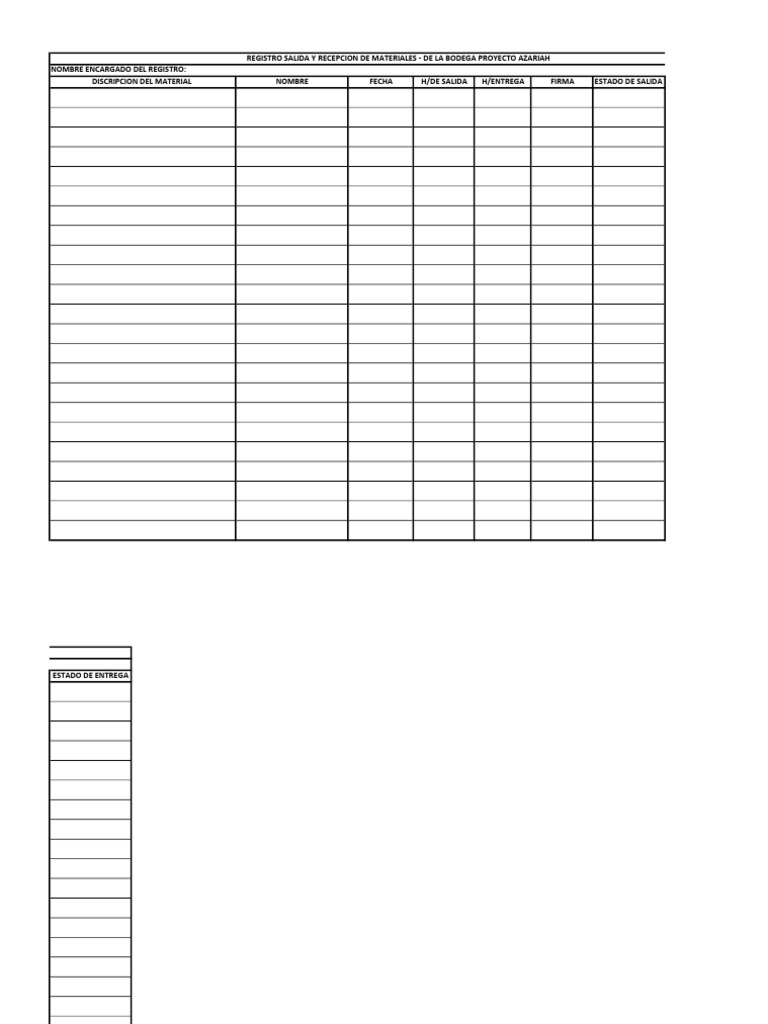 Formato Recepcion de Material | PDF