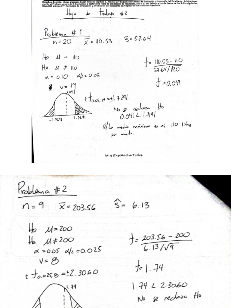 Solución Hoja de Trabajo 2 | PDF