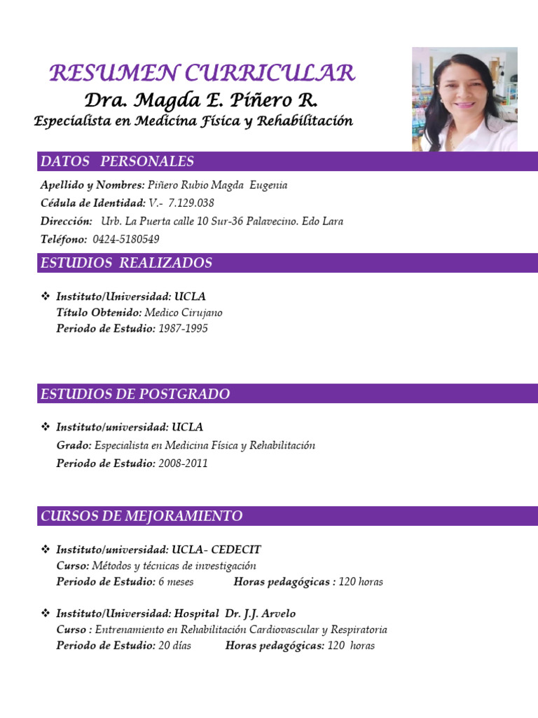 curriculo vitae Magda CORTO 1 | PDF