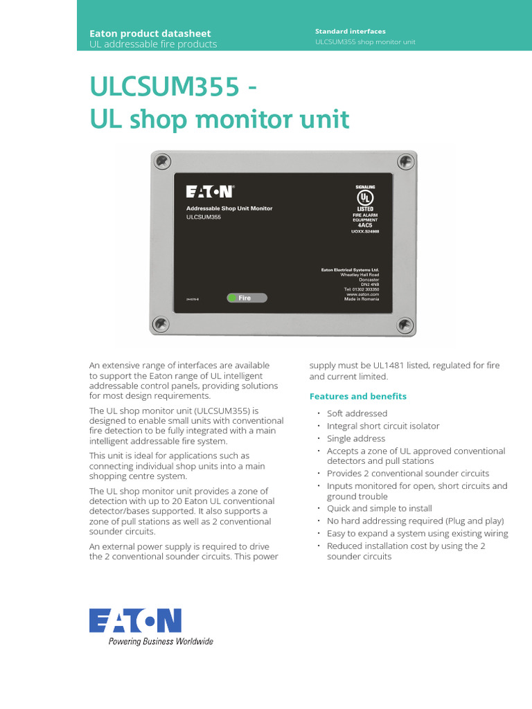 ULCSUM355 Shop Monitor Unit Overview | PDF | Power Supply | Electrical ...