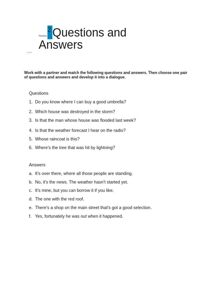 Questions and Answers | PDF