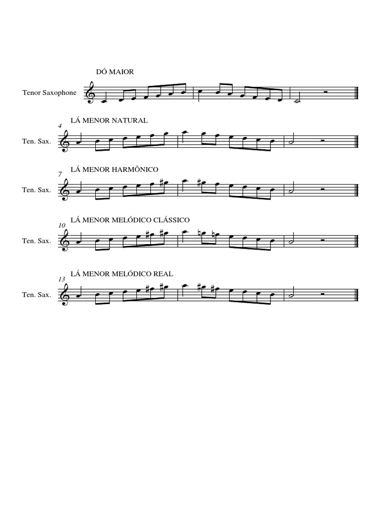 Escalas Maiores e Menores-1 | PDF