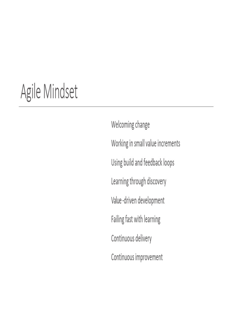 Agile Mindset For PMP Exam | PDF