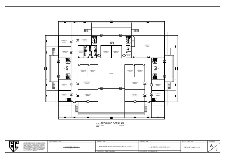 GROUND FLOOR PLAN_CADD (2) | PDF | Design