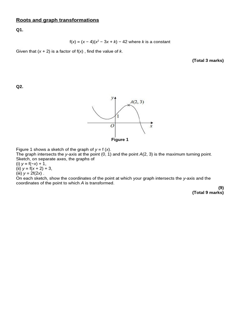 Y12 Dec 2024 AS Pure Roots and Graph Transformations Follow Up Work ...
