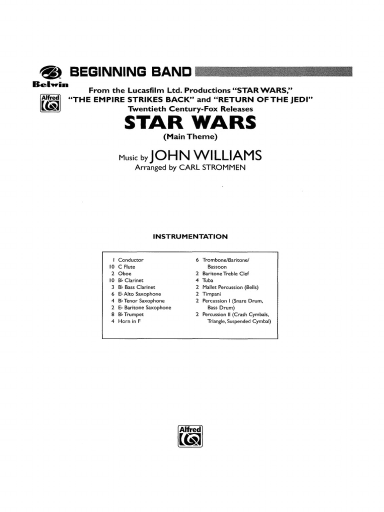 Star Wars (Main Theme) - Arr. Carl Strommen | PDF