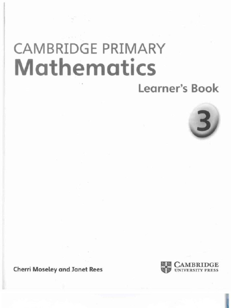 Cambridge Primary Maths 3 | PDF