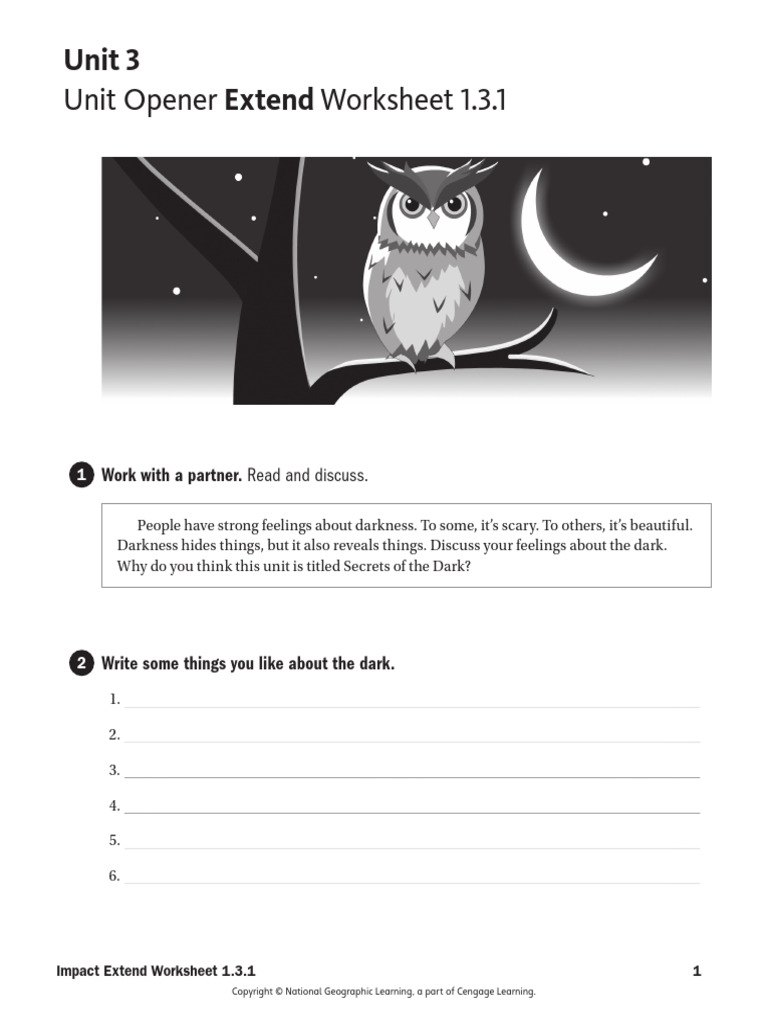 Owi l01 U03 01 Worksheet 0 | PDF