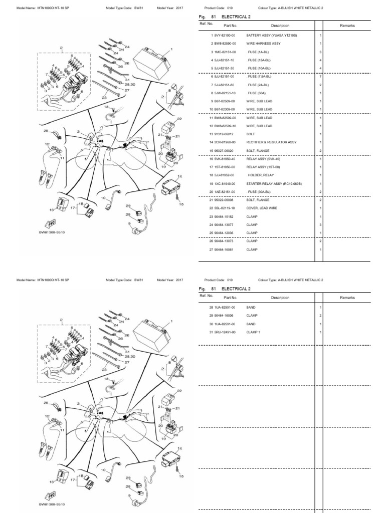MTN1000D MT-10 SP Electrical 2 | PDF | Fuse (Electrical) | Electrical ...