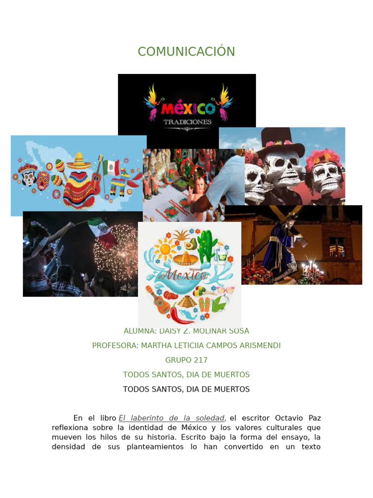 COMUNICACIÓN Daisy Molinar 23 Mzo Todos Los Santos | PDF | Ensayos | México