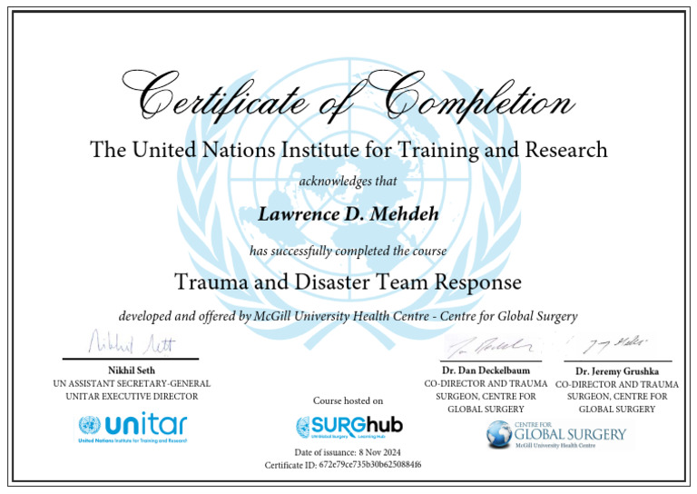 Certificate Trauma and Disaster Team Response 6493fc94551b6211d30dfeb1 ...
