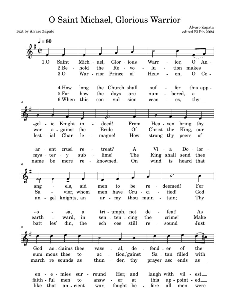 O Saint Michael, Glorious Warrior | PDF