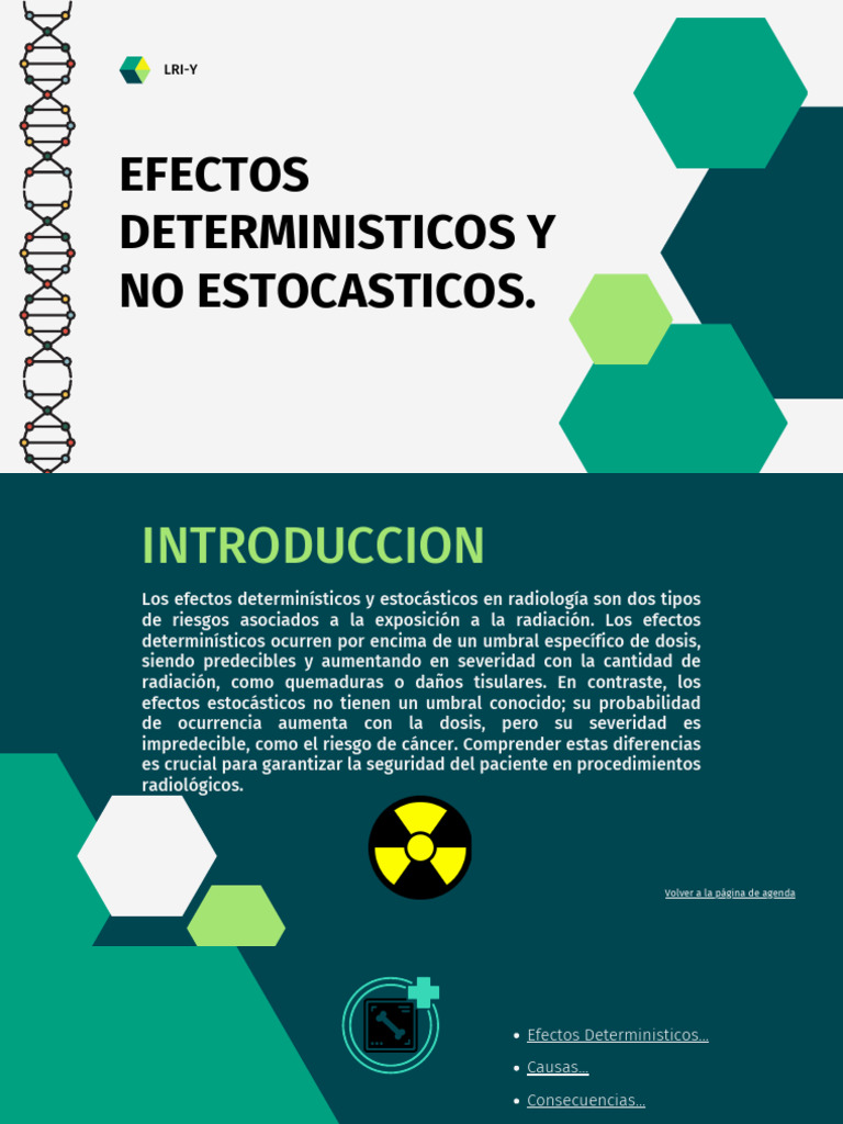 Efectos de la Radiación: Determinísticos y Estocásticos | PDF ...