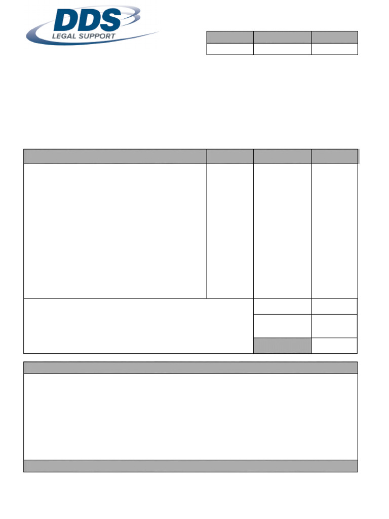 Court Invoice for Legal Services | PDF