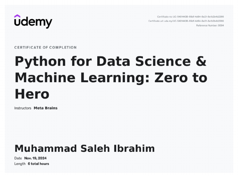 Udemy Certificates of Course Completion | PDF