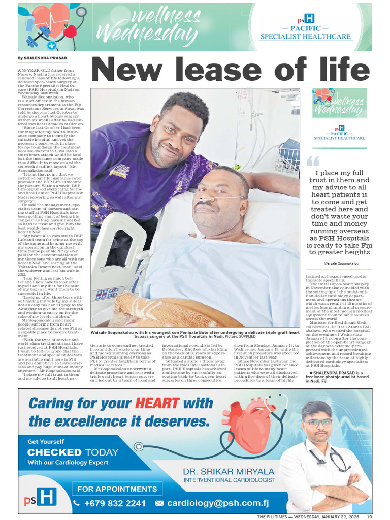 Prison Officer Gets New Lease of Life at PSH Hospitals, Thanks BSP Life ...