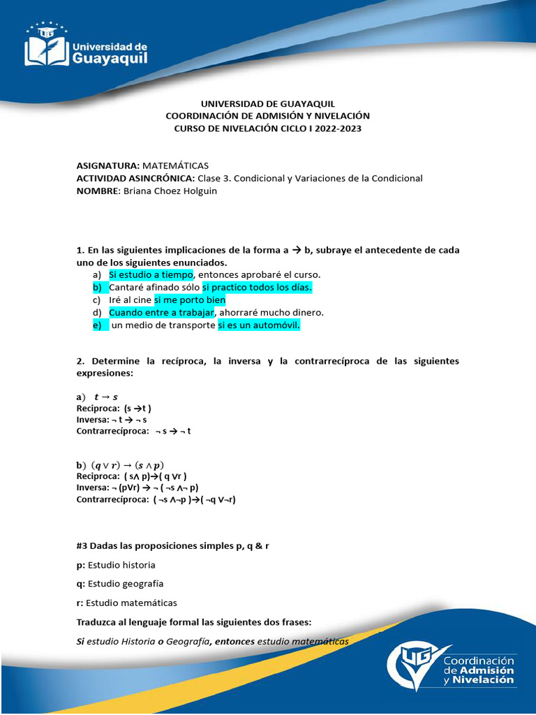 Tarea - U1 - Clase 3 - S1 | PDF