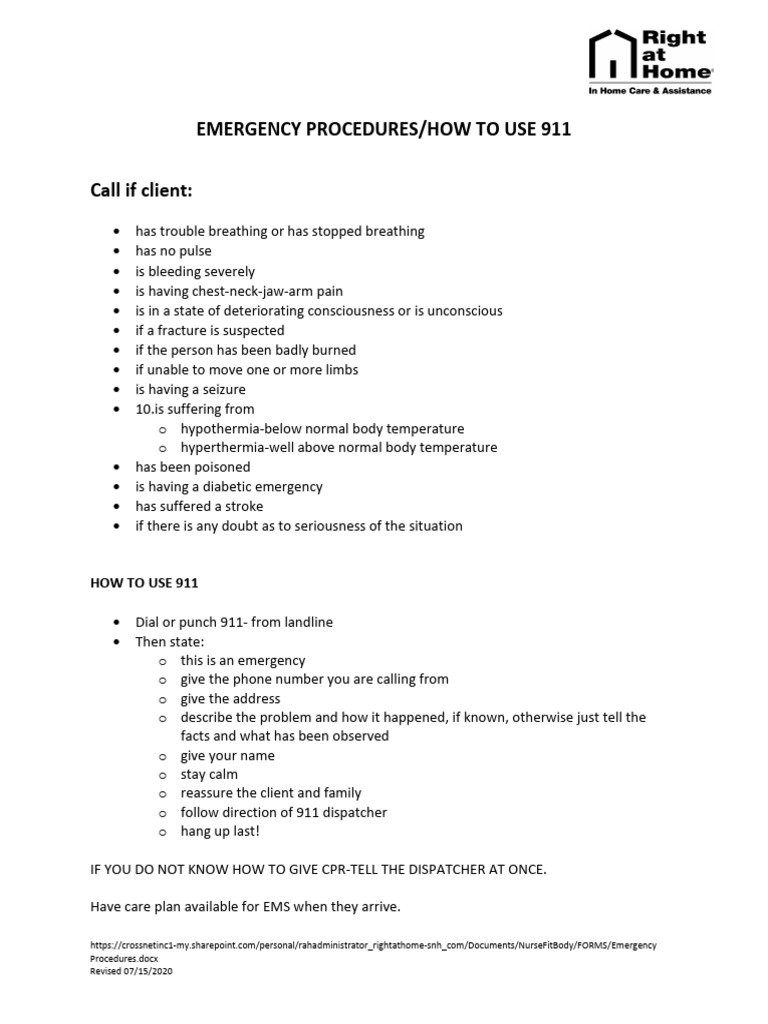 Emergency Procedures PDF | PDF